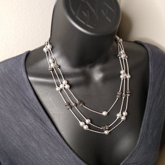 Rmn | Jewelry | Vintage Rmn Layered Bead Necklace 85 Inches | Poshmark